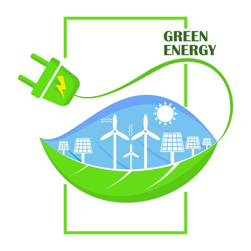 Eco Green Energy Concept. World Environment Day Stock Vector ...