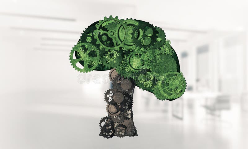 Eco Green Environment Concept Presented by Tree As Working Mecha Stock ...