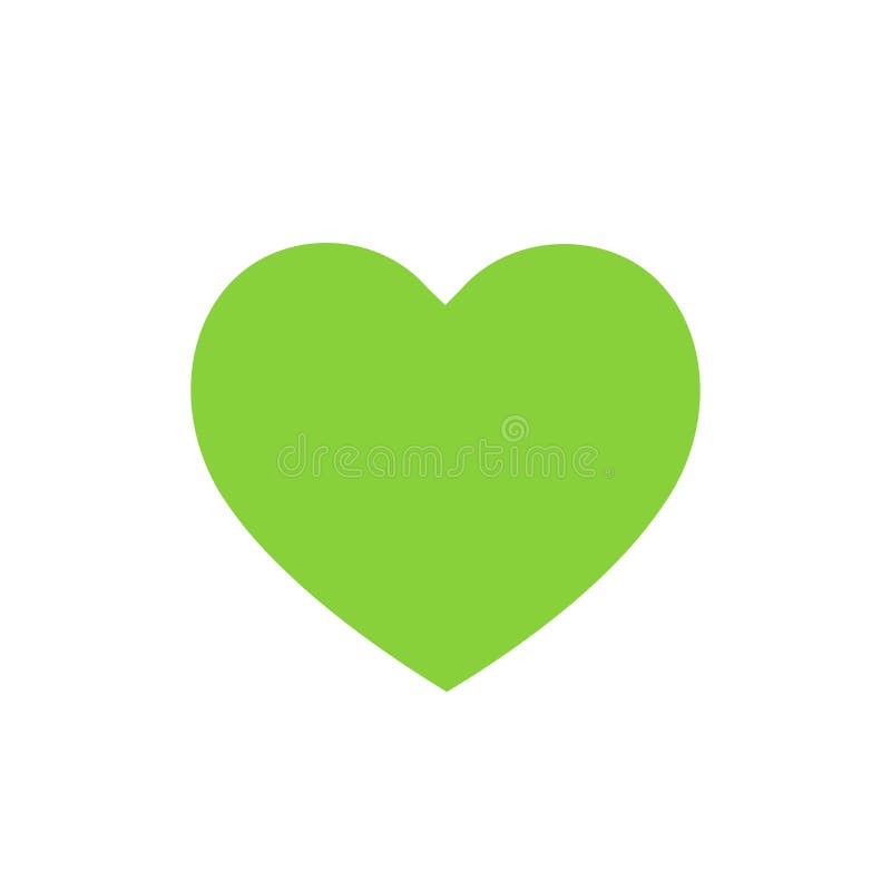 Eco Green Heart Icon. Heart Shape Stock Vector - Illustration of ...