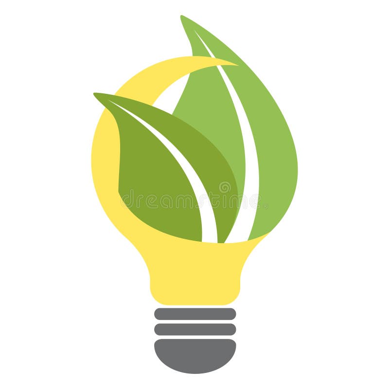 Eco Green Light Bulb Design Vector Illustration Stock Vector ...