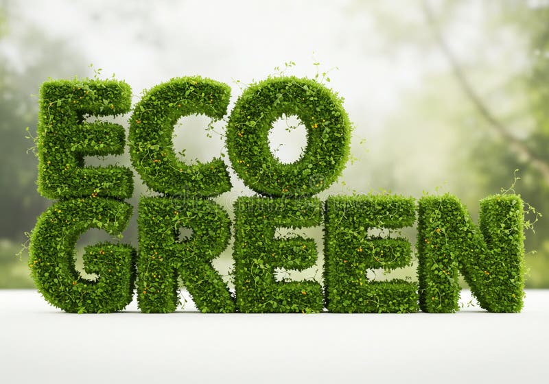 Eco Green: Nature S Sustainable Message Stock Illustration ...