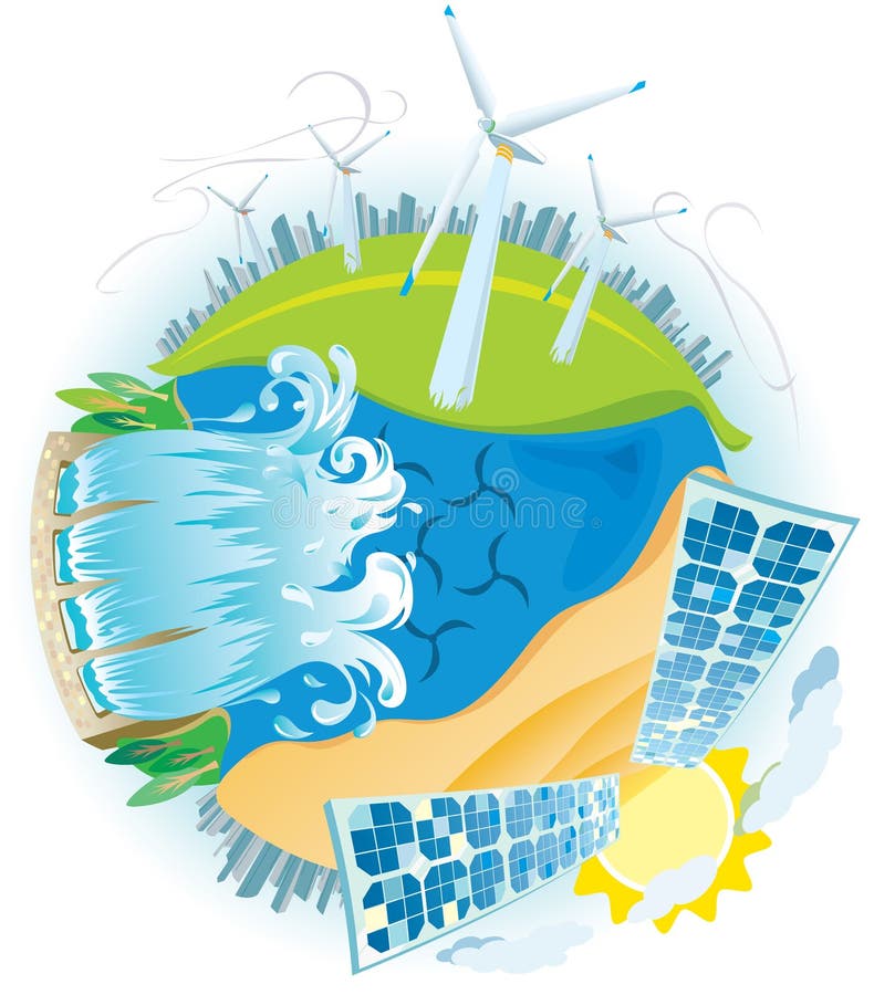 ECO green power planet stock vector. Illustration of tree - 21051313