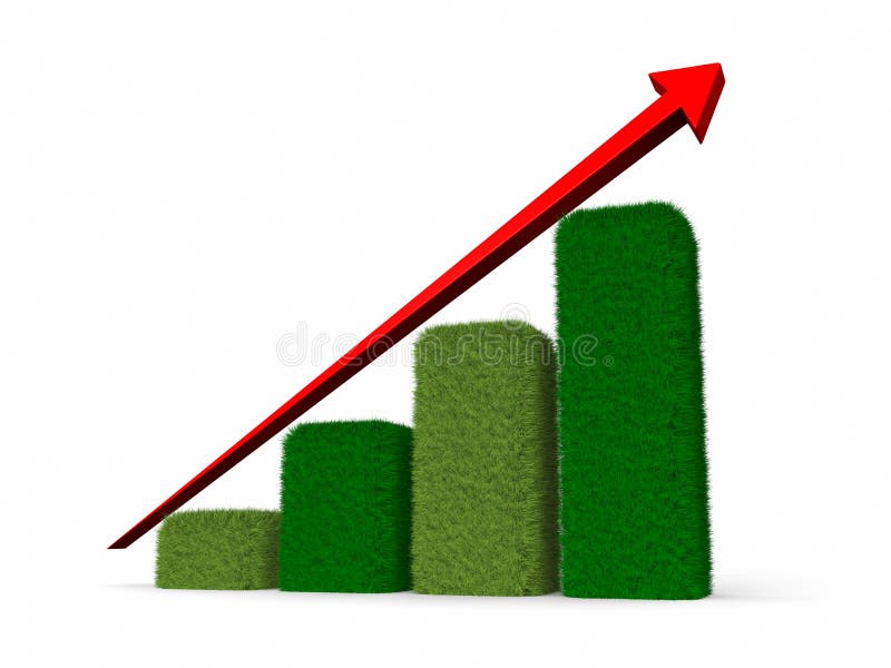 Green growth chart stock illustration. Illustration of graphics - 37426922