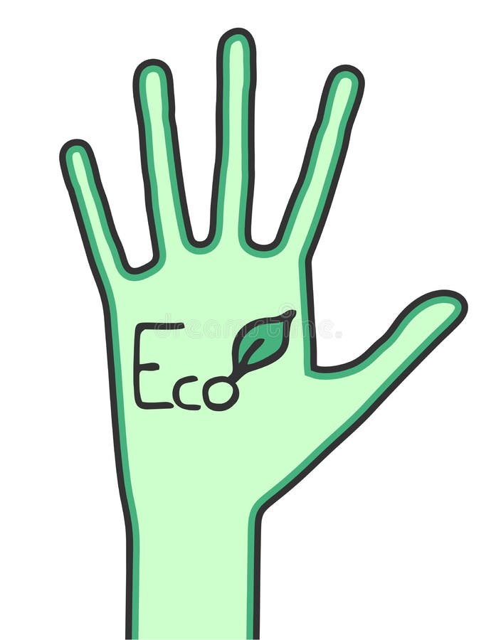 Eco hand stock vector. Illustration of organic, concept - 25622245