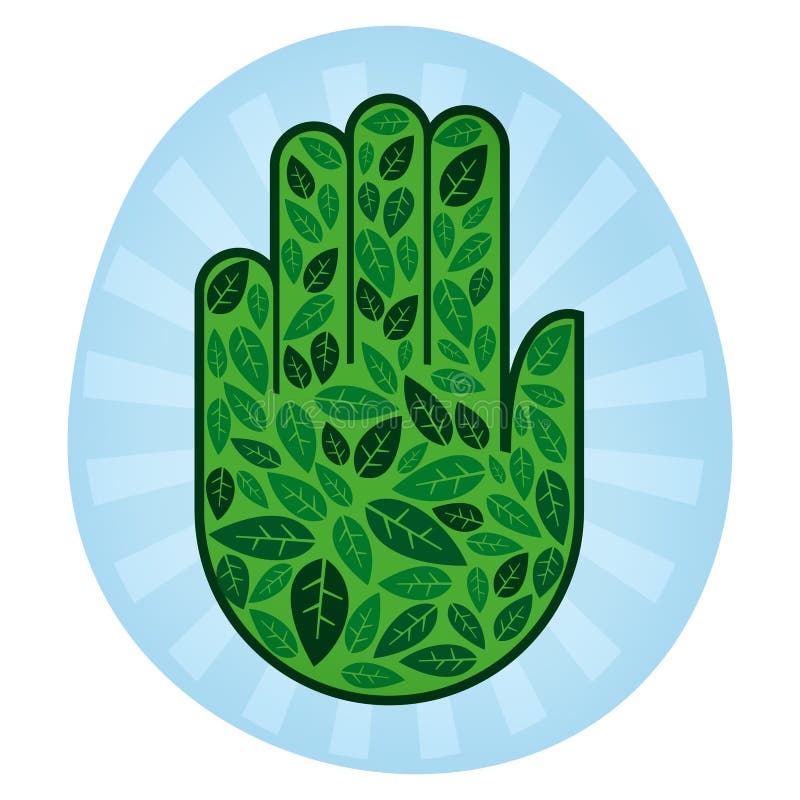 Eco Hand stock vector. Illustration of symbol, environment - 4987859