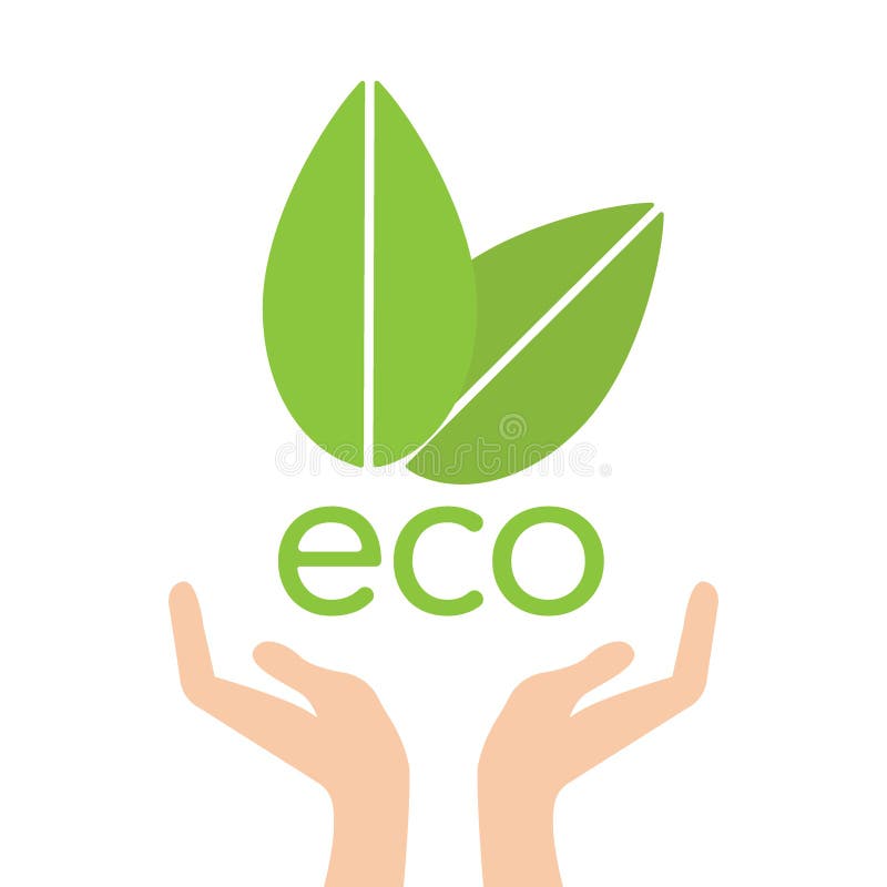 Eco Hand with Leaves, Helping Nature Concept Vector. Ecology Stock ...