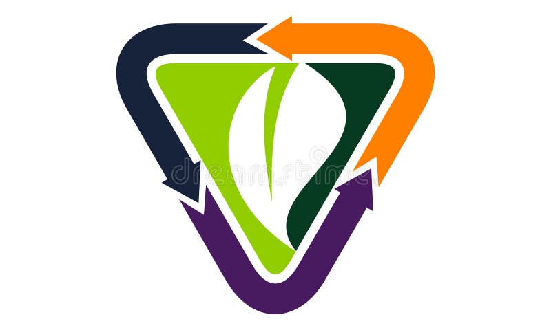 Leaf Triangle Hand Commitment Teamwork Together Black Logo Stock Vector - Illustration of ...