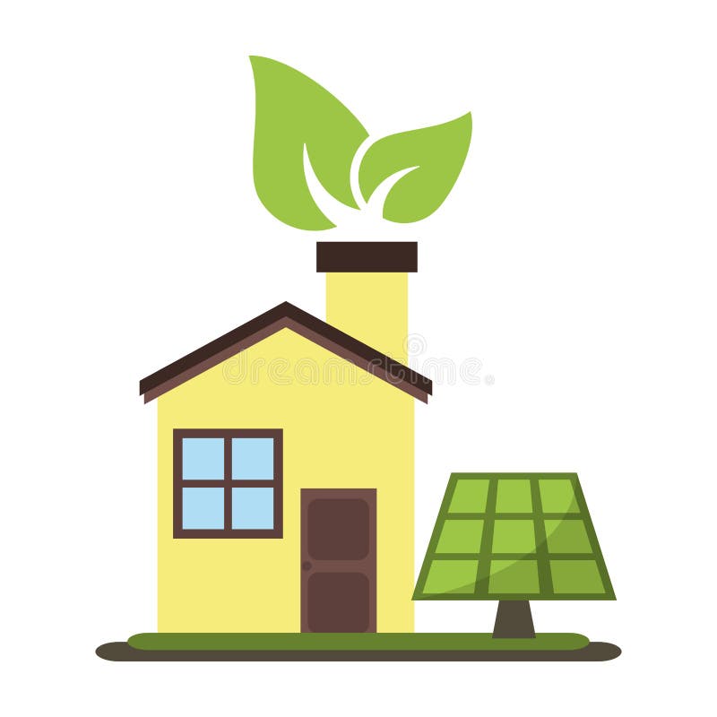 Solar Panel and Ecology Design Stock Vector - Illustration of support ...