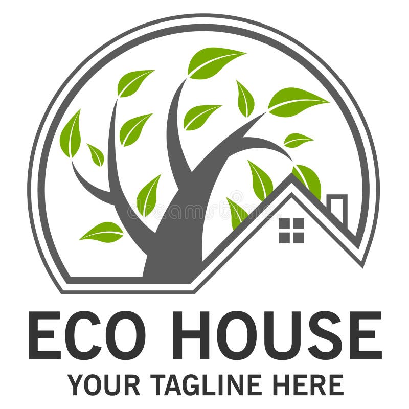 Eco house logo stock vector. Illustration of ecological - 91098177