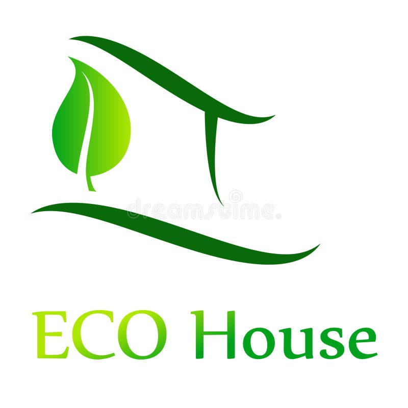 Eco House Vector stock illustration. Illustration of arch - 35450862