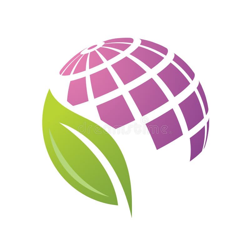 Eco icon with globe. stock vector. Illustration of icons - 244029942
