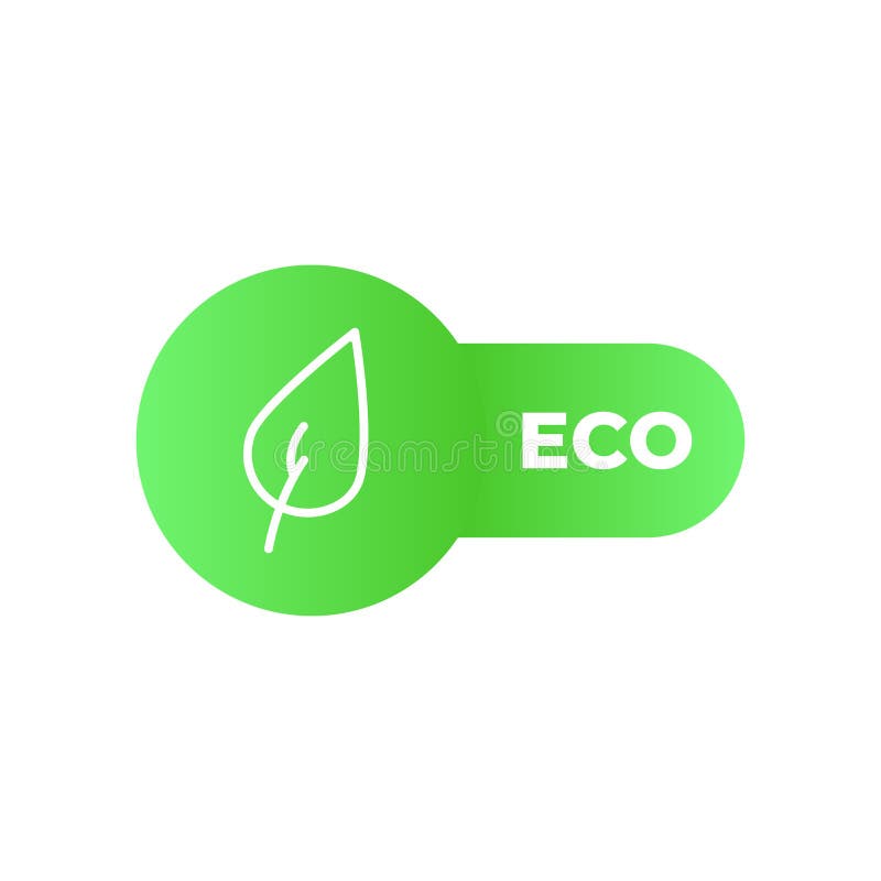 Eco Icon Green Leaf Vector Illustration Isolated Stock Vector ...