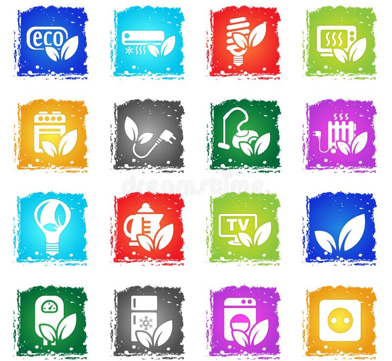 Eco icon set stock vector. Illustration of collection - 88100856