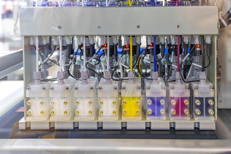 Eco Ink Tank stock photo. Image of roll, pipes, solvent - 201445592