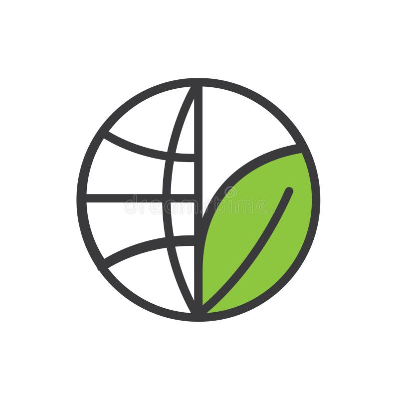 Eco Internet Network Logo Icon Vector Concept Design Stock Vector ...