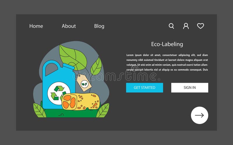 Eco-Labeling Concept. Flat Vector Illustration. Stock Vector ...