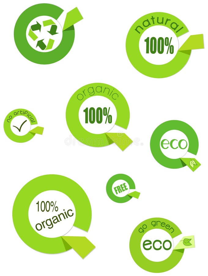 Eco labels stock vector. Illustration of reclaim, environmentalism ...