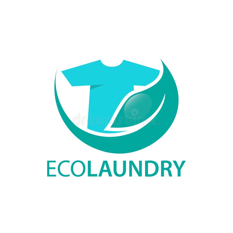 Eco Laundry Dry Cleaner Logo Design Template Vector Stock Vector ...