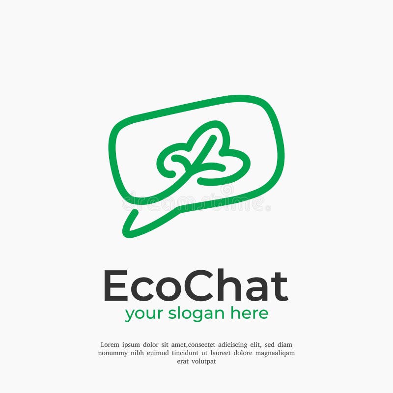 Eco Leaf Talk Chat Bubble Logo Icon Stock Vector - Illustration of ...