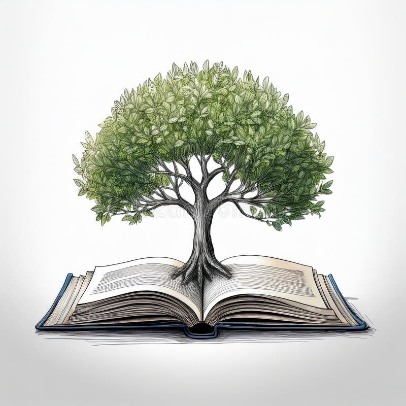 Eco Learning Metaphor in Drawing Form Stock Illustration - Illustration ...