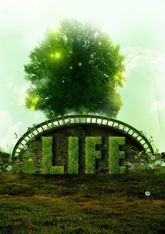 Eco Life and Nature Concept Stock Illustration - Illustration of ...