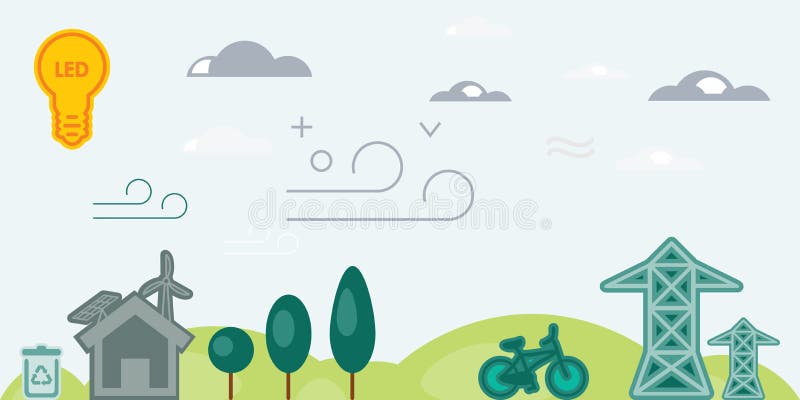 Eco lifestyle horizontal stock vector. Illustration of page - 75721359