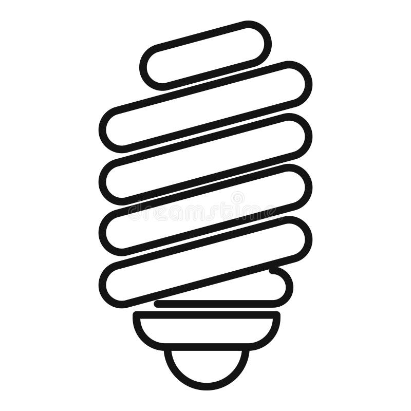 Eco Light Bulb Saving Energy with Spiral Shape Stock Vector ...