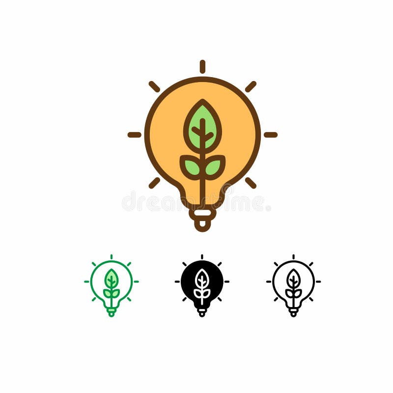 Eco Light Vector Icon Isolated on White Background. Ecology Icon ... Eco Light Vector Icon Isolated on White Background. Ecology Icon ...