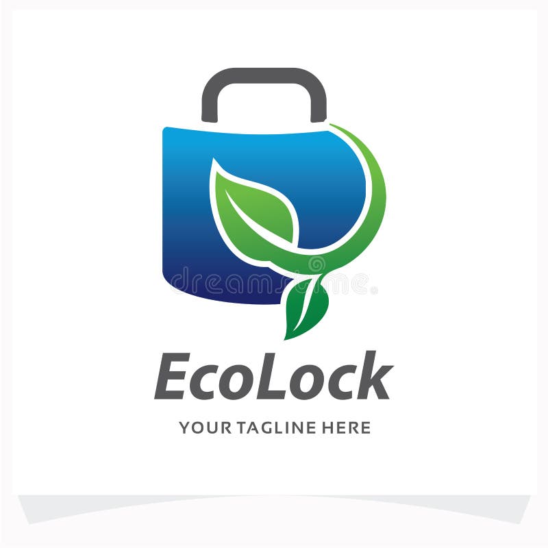 Eco Lock Logo Design Template Stock Vector - Illustration of antivirus ...