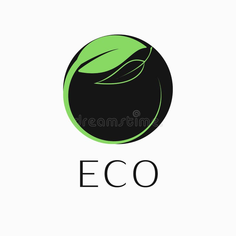 Eco logo design stock illustration. Illustration of drawing - 264895082