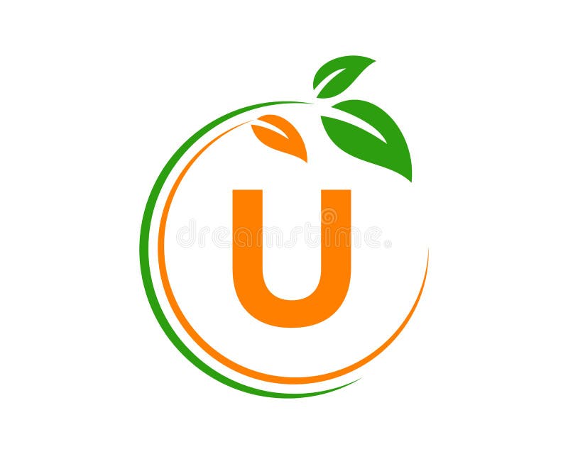 Eco Logo with U Letter Concept. U Letter Eco Healthy Natural Logo Stock ...