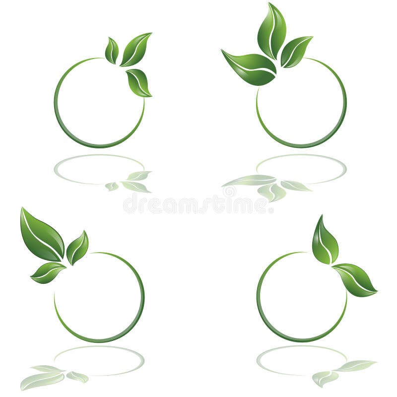 Eco Logotype, Leafs and Circle V Stock Vector - Illustration of design ...