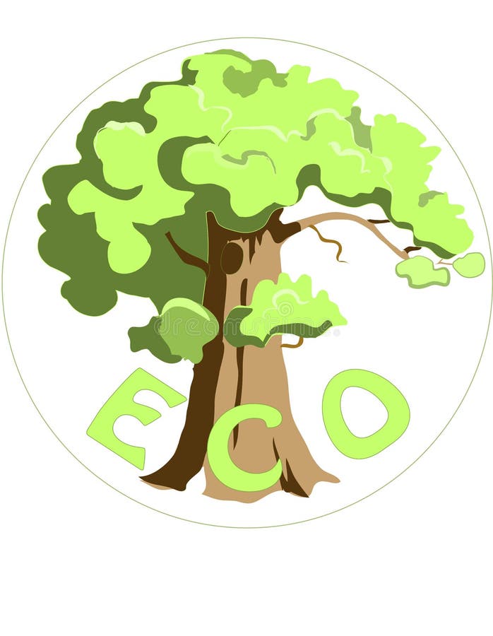 Eco mark with nature tree stock vector. Illustration of ecological ...
