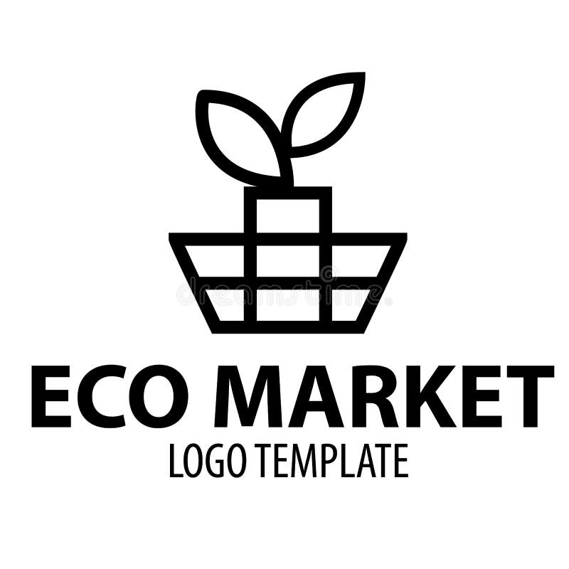 Eco Market stock vector. Illustration of organic, badge - 48849077