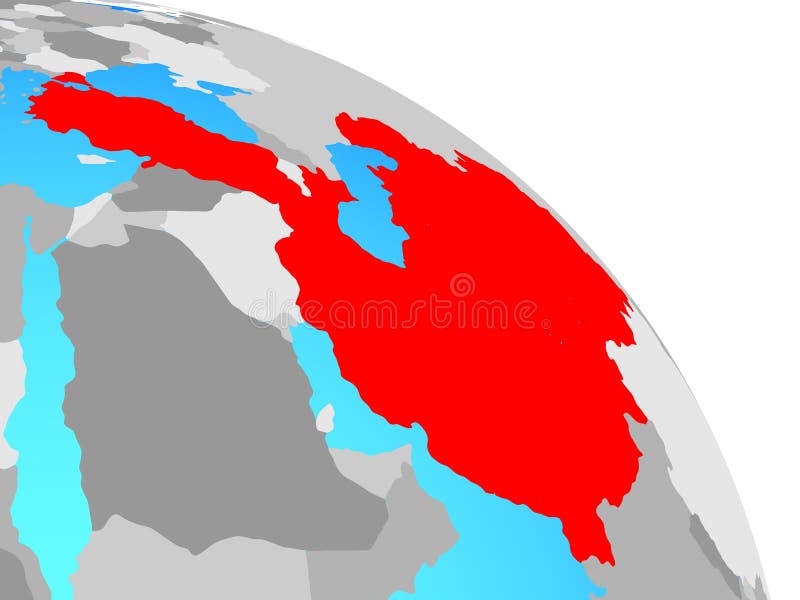 ECO member states on globe stock illustration. Illustration of ...