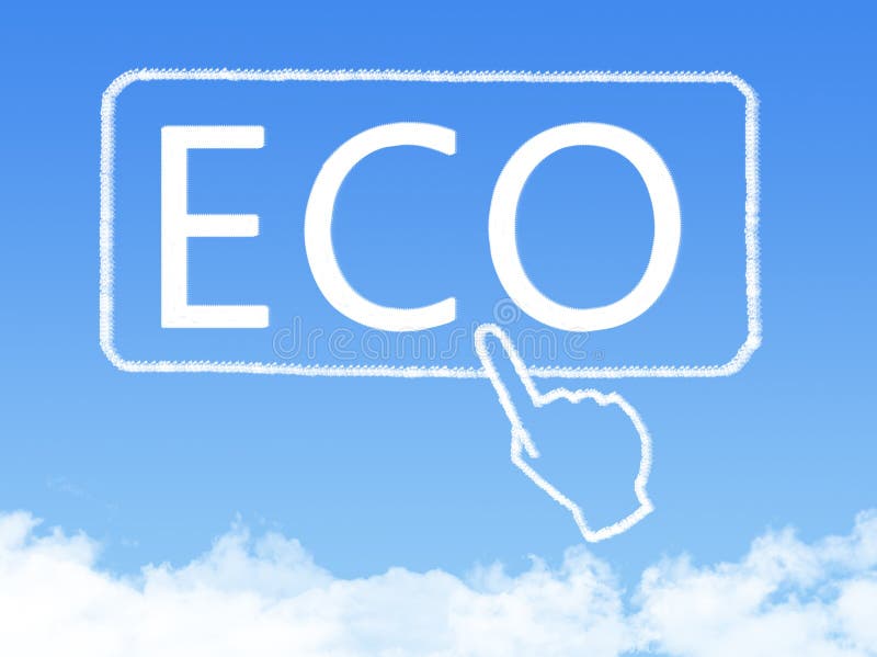 ECO message cloud shape stock illustration. Illustration of green ...