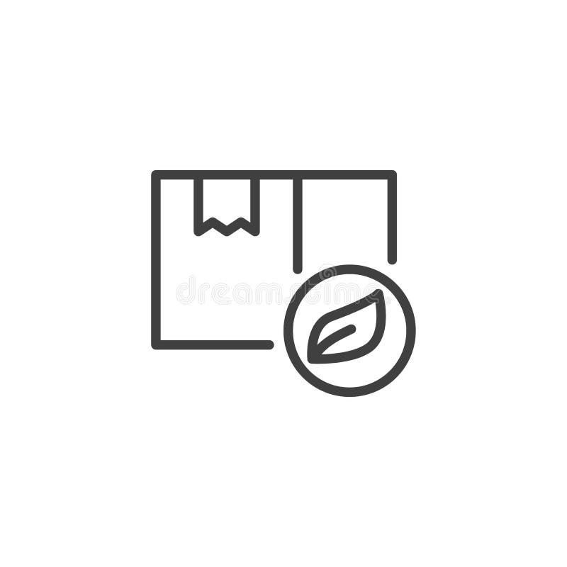 Eco Packaging line icon stock vector. Illustration of pictogram - 264467384