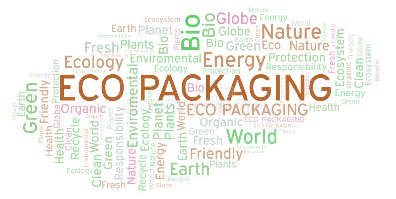 Organic Packaging Word Cloud. Stock Illustration - Illustration of ...