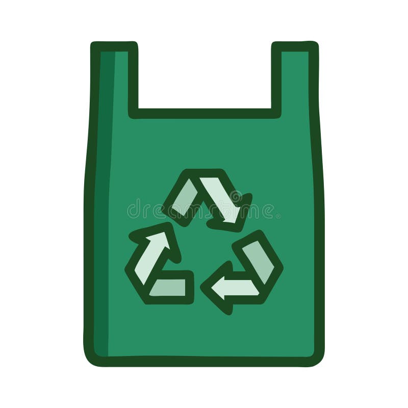 Eco Packing Recyclable Bag Icon Stock Illustration - Illustration of ...