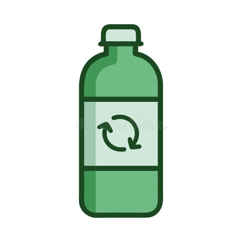 Eco Packing Recyclable Bottle Icon Stock Illustration - Illustration of ...