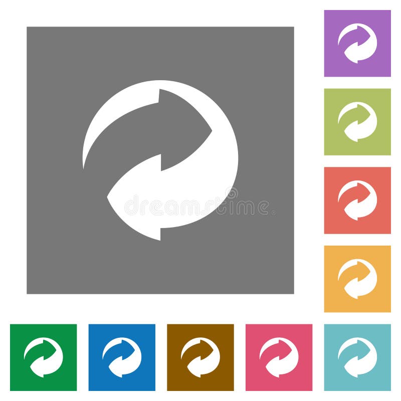 Garbage Waste Recycling Square Icons Stock Illustrations – 268 Garbage ...