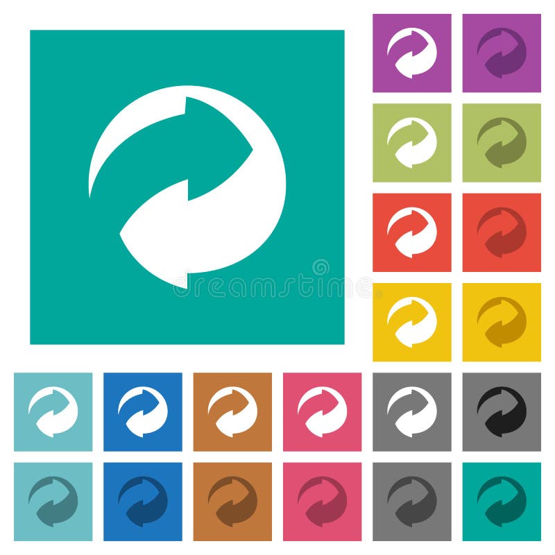 Garbage Waste Recycling Square Icons Stock Illustrations – 268 Garbage ...