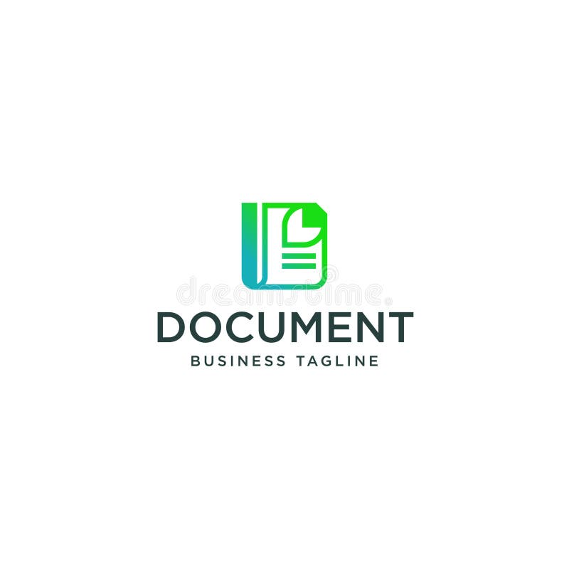 Eco Paper Document Logo Vector Stock Vector - Illustration of green ...