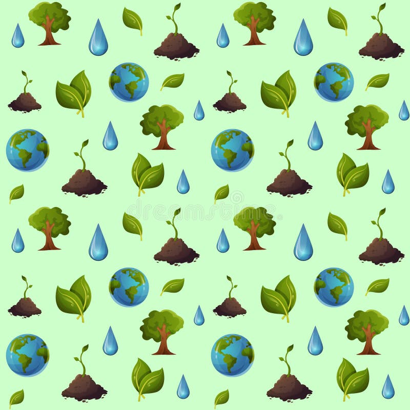 Eco pattern seamless stock vector. Illustration of energy - 51439500