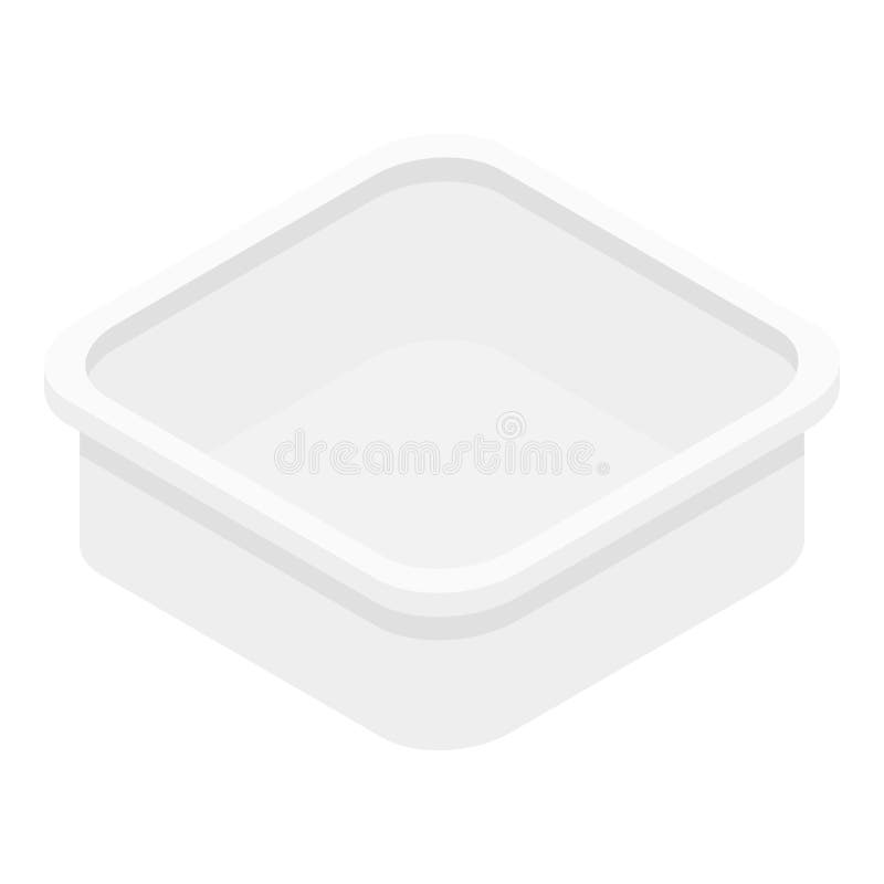 Eco Plastic Box Icon, Isometric Style Stock Vector - Illustration of ...