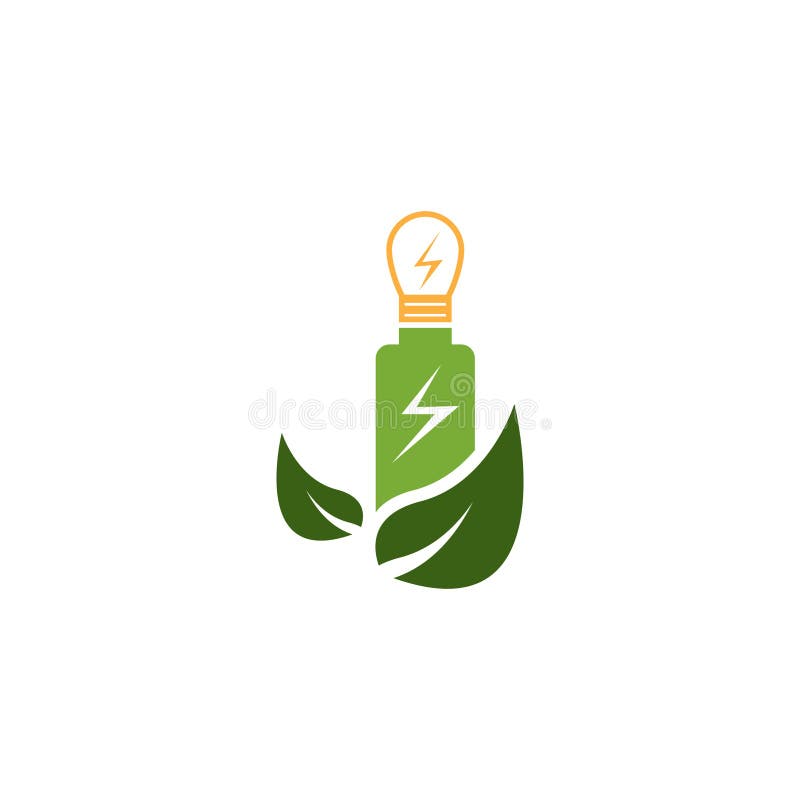 Eco Power Energy Logo Vector Template Illustration Stock Illustration ...