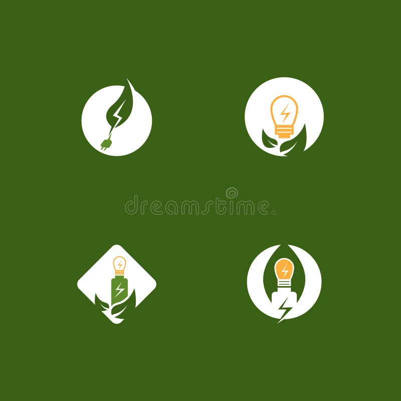 Eco Power Energy Logo Vector Template Illustration Stock Vector ...