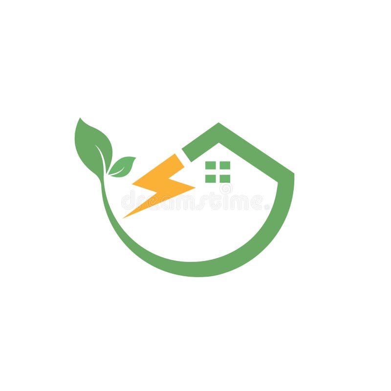 Eco Power House Icon Vector Concept Design Web Stock Vector ...