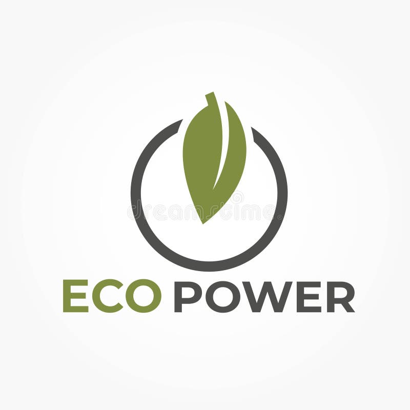 Eco Power Logo. Power Switch Button Icon Stock Vector - Illustration of ...