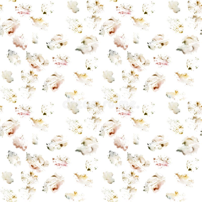 Eco Print from Autumn Leaves. Seamless Floral Pattern Stock Image ...